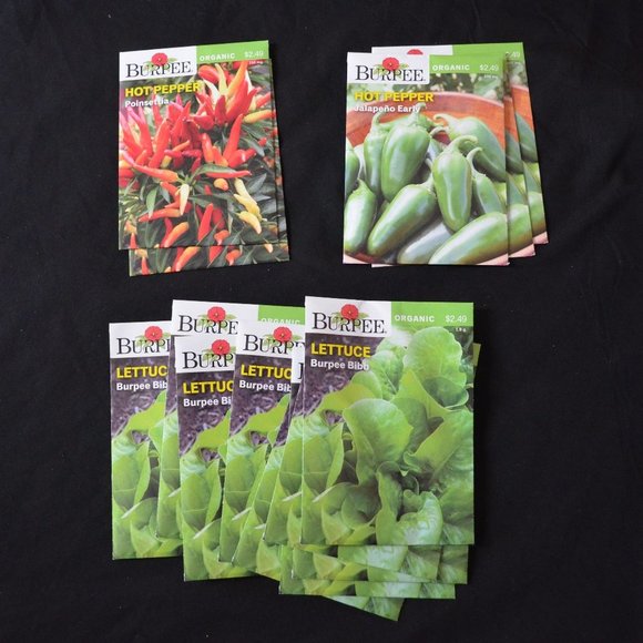 Burpee | Other | Burpee Organic Assorted Lettuce Pepper Seed Lot | Poshmark